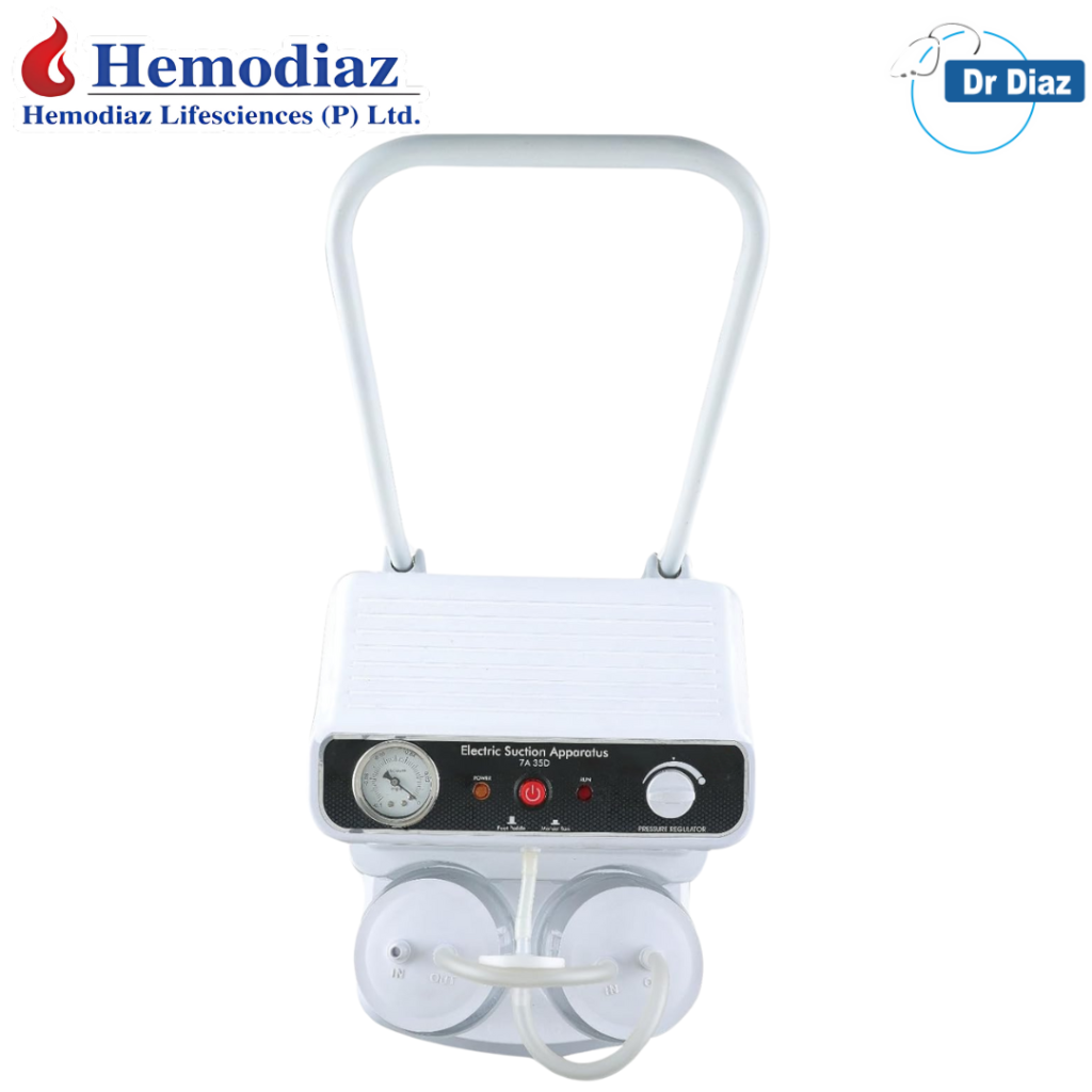 Suction Machine Double Jar 7A-25D – Hemodiaz Lifesciences Pvt. Ltd.